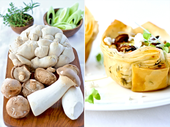 The Nocturnal Kitchen Mushrooms And Leeks Phyllo Tarts