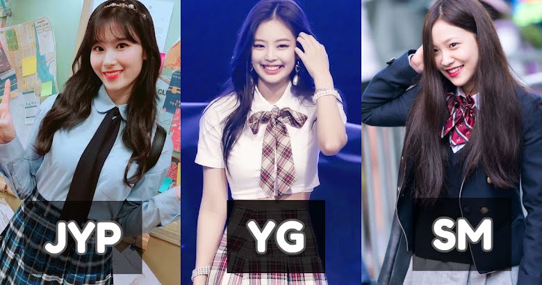 Idols From Jyp Yg And Sm Entertainment Wear Uniforms Differently—here