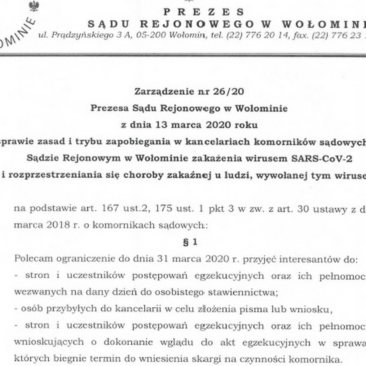 Komornik Sądowy Przy Sądzie Rejonowym W Wołominie Piotr Kwarciński