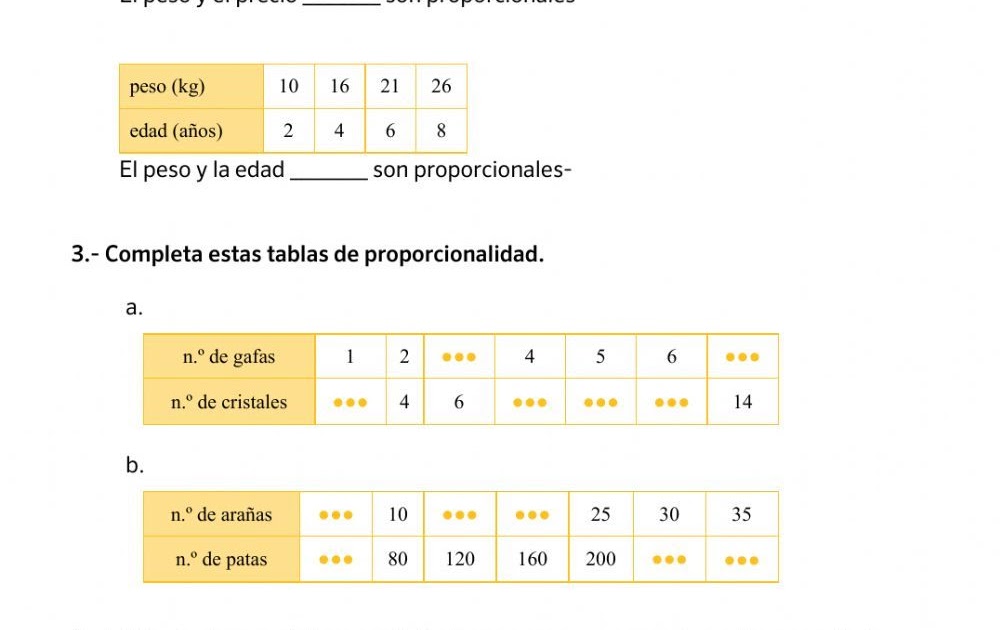 Ejercicio Interactivo De Proporcionalidad Directa