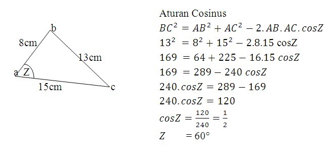 Aturan Cosinus Pada Trigonometri Segitiga Lengkap Dan Contoh Soal My