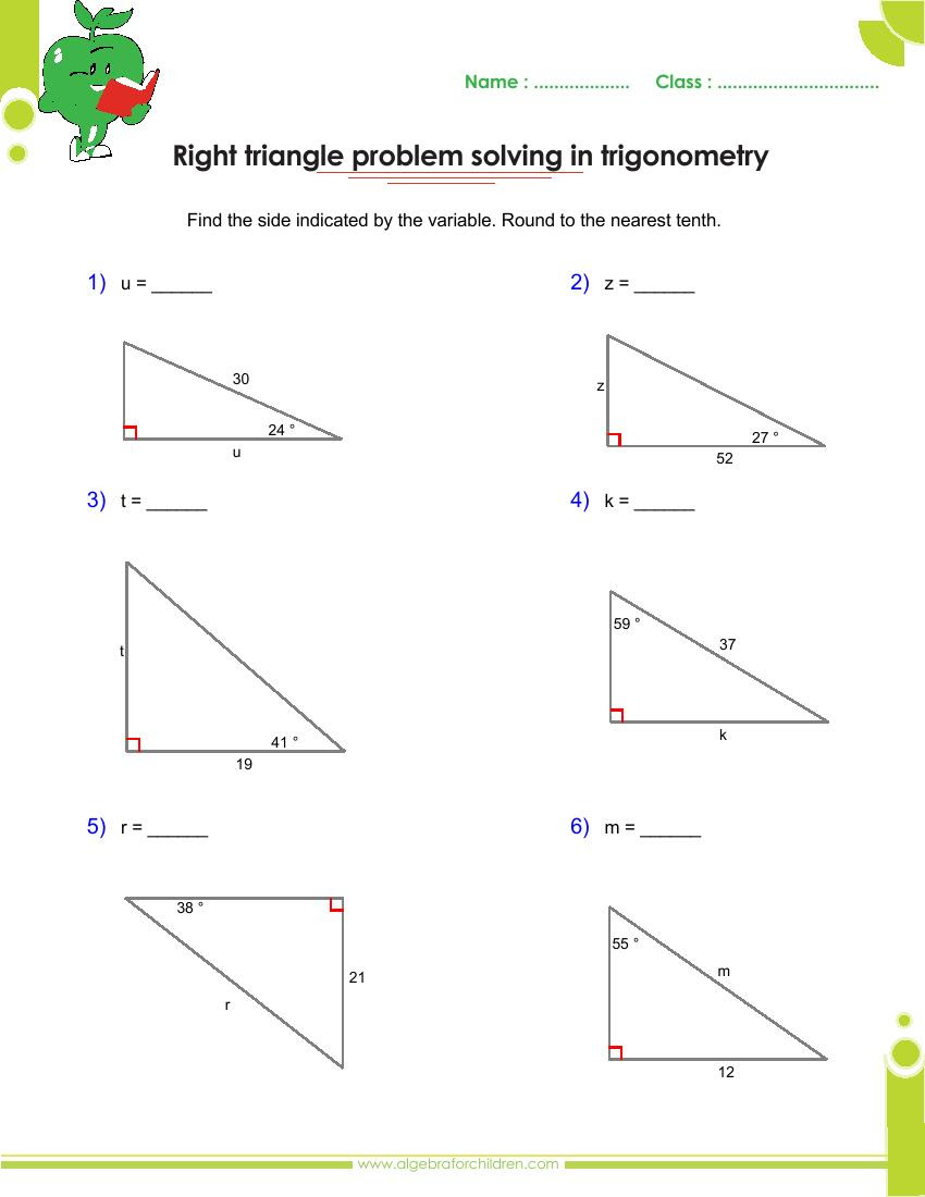 Basics Trigonometry Problems And Answers Pdf For Grade 10 Worksheet