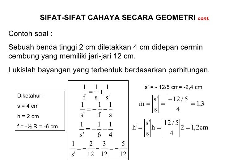 Contoh Contoh Soal Fisika Optik Geometri Dan Pembahasan My Xxx Hot Girl