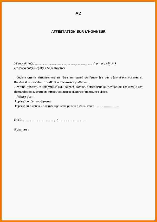 Exemple D Attestation Sur Lhonneur De Vie Commune Ou Concubinage My