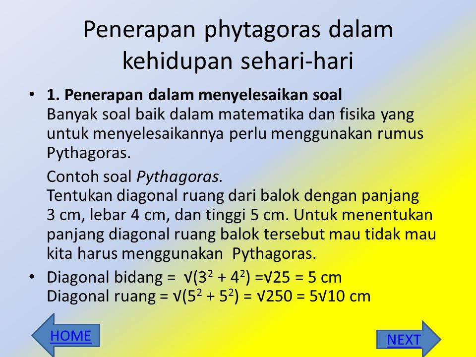 Soal Cerita Teorema Pythagoras Dalam Kehidupan Sehari Hari Gaya Modis