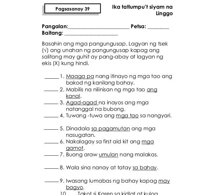 Mga Uri Ng Pangungusap Worksheet For Grade 2 Favorite Porn Sex Picture