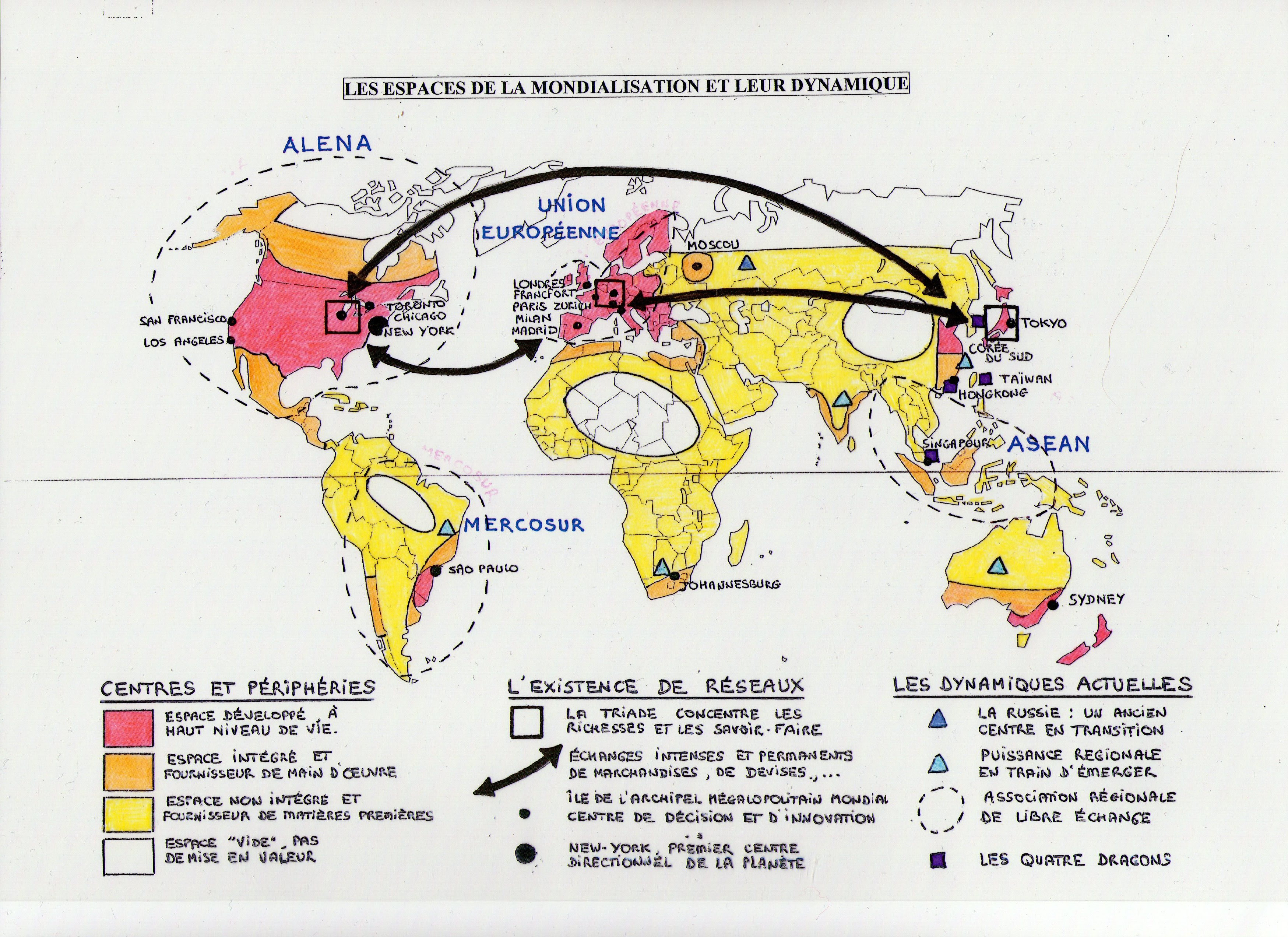 Carte Pole Et Flux De La Mondialisation Bac Le Carte