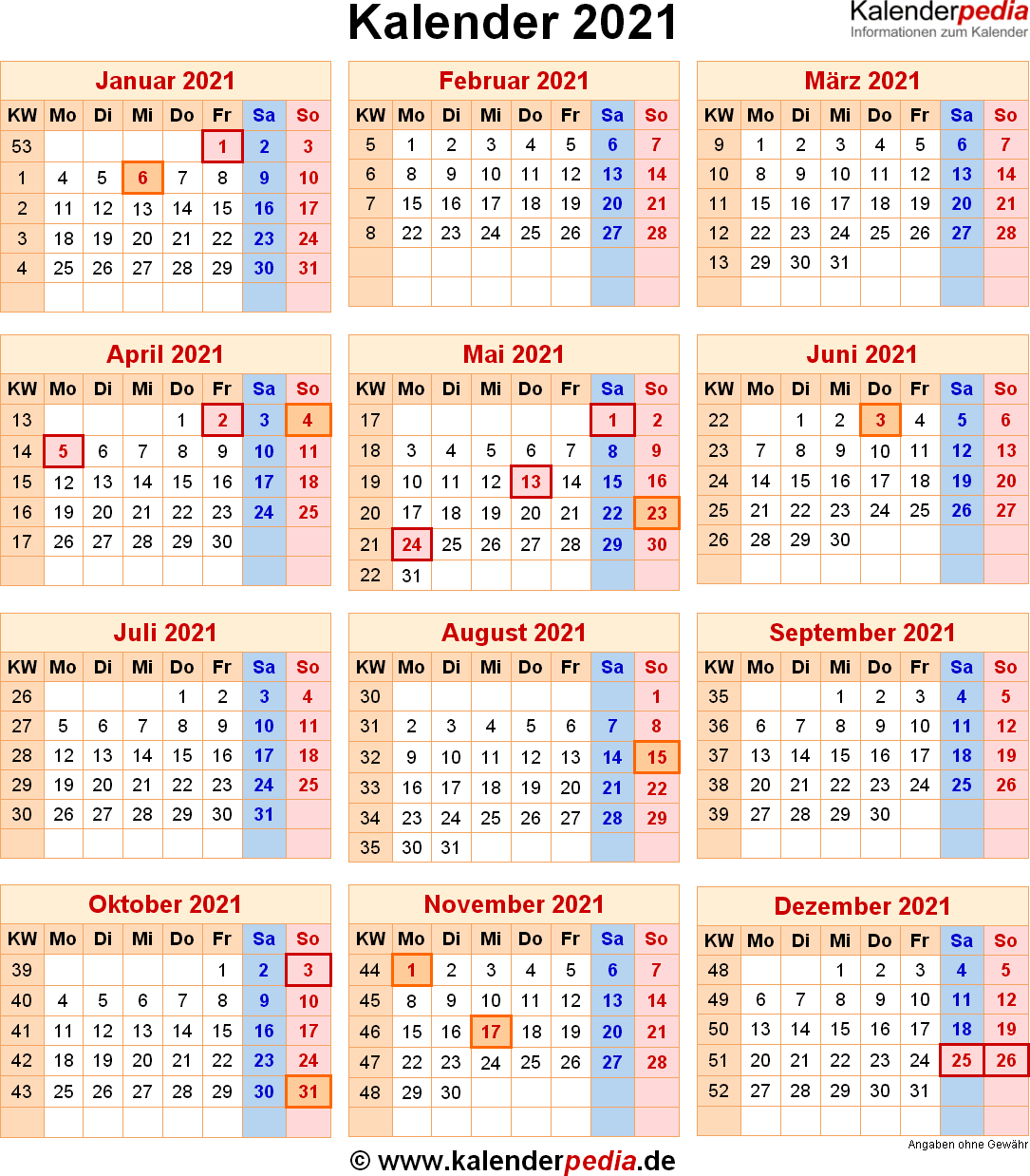 Rabatt Kalender 2021