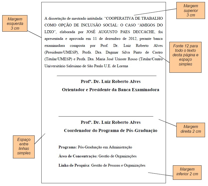 Exemplo De Folha De Aprovação Tcc Vários Exemplos