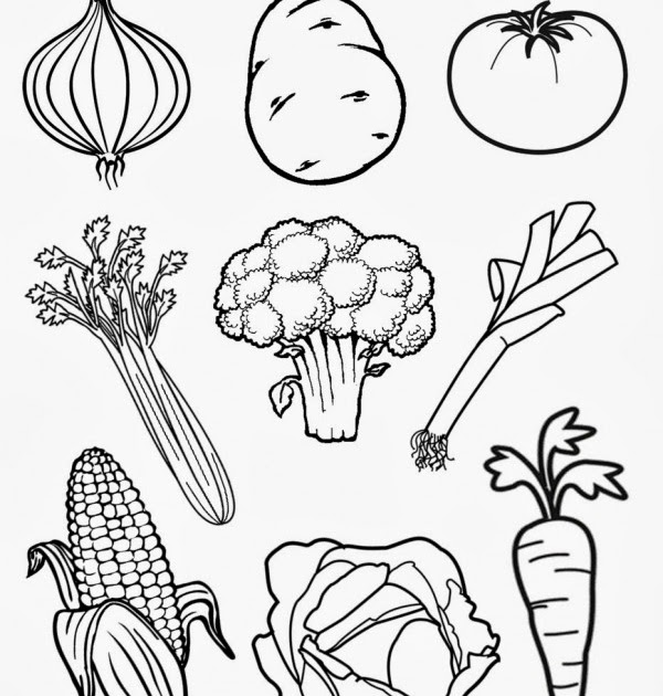 Dibujos De Vegetales Para Imprimir Y Colorear Verdura