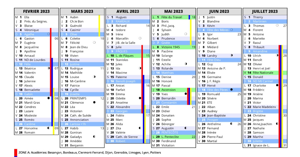 Calendrier Scolaire 2022 Et 2023 à Remplir Calendrier Juin