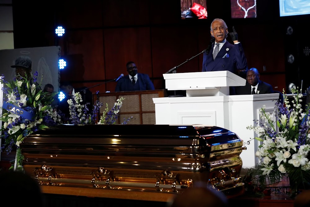 Get Your Knee Off Our Necks Activist Sharpton Says At Floyd Memorial