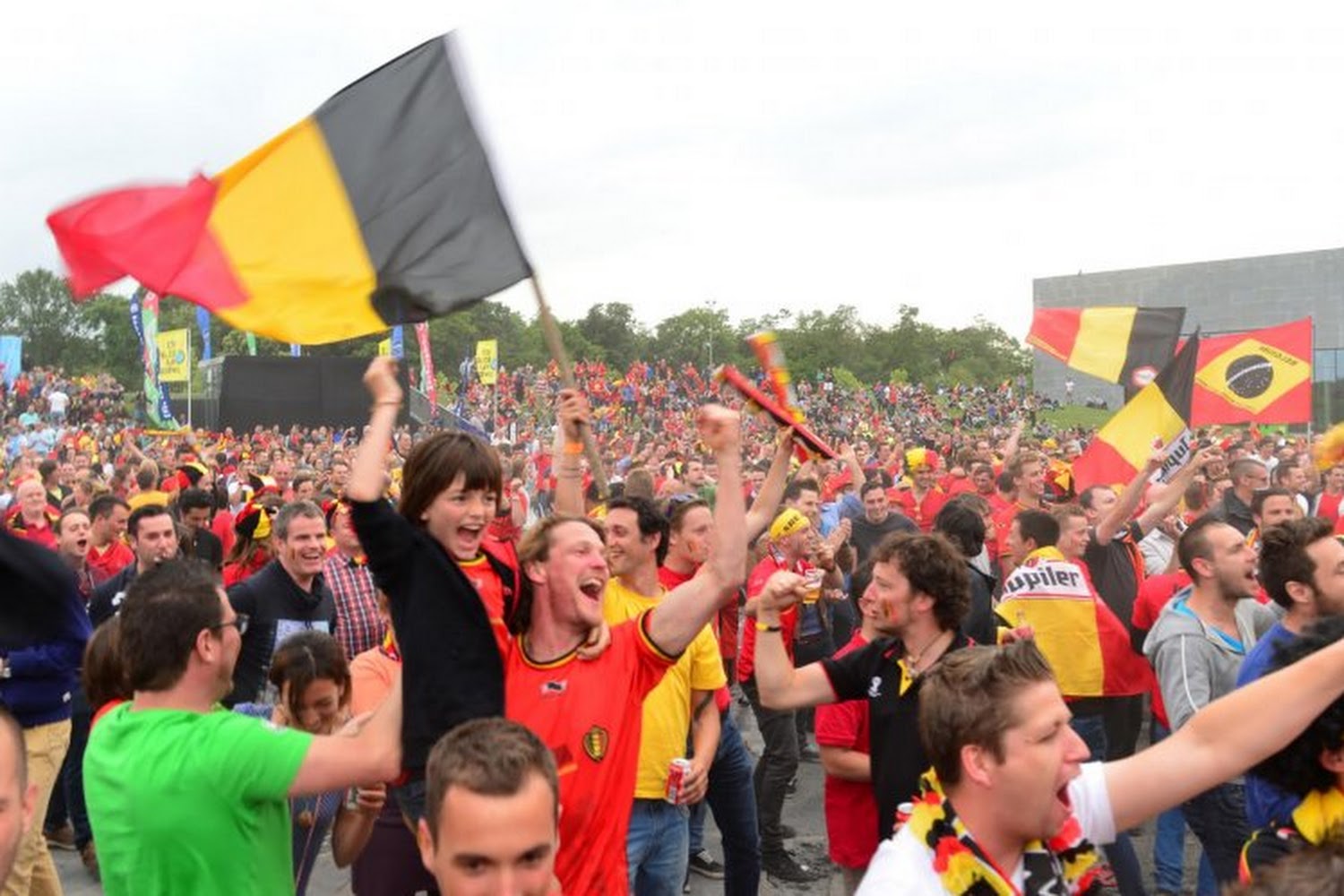 Supporteren Voor De Rode Duivels Tijdens Het Wk Kan In De Waagnatie In