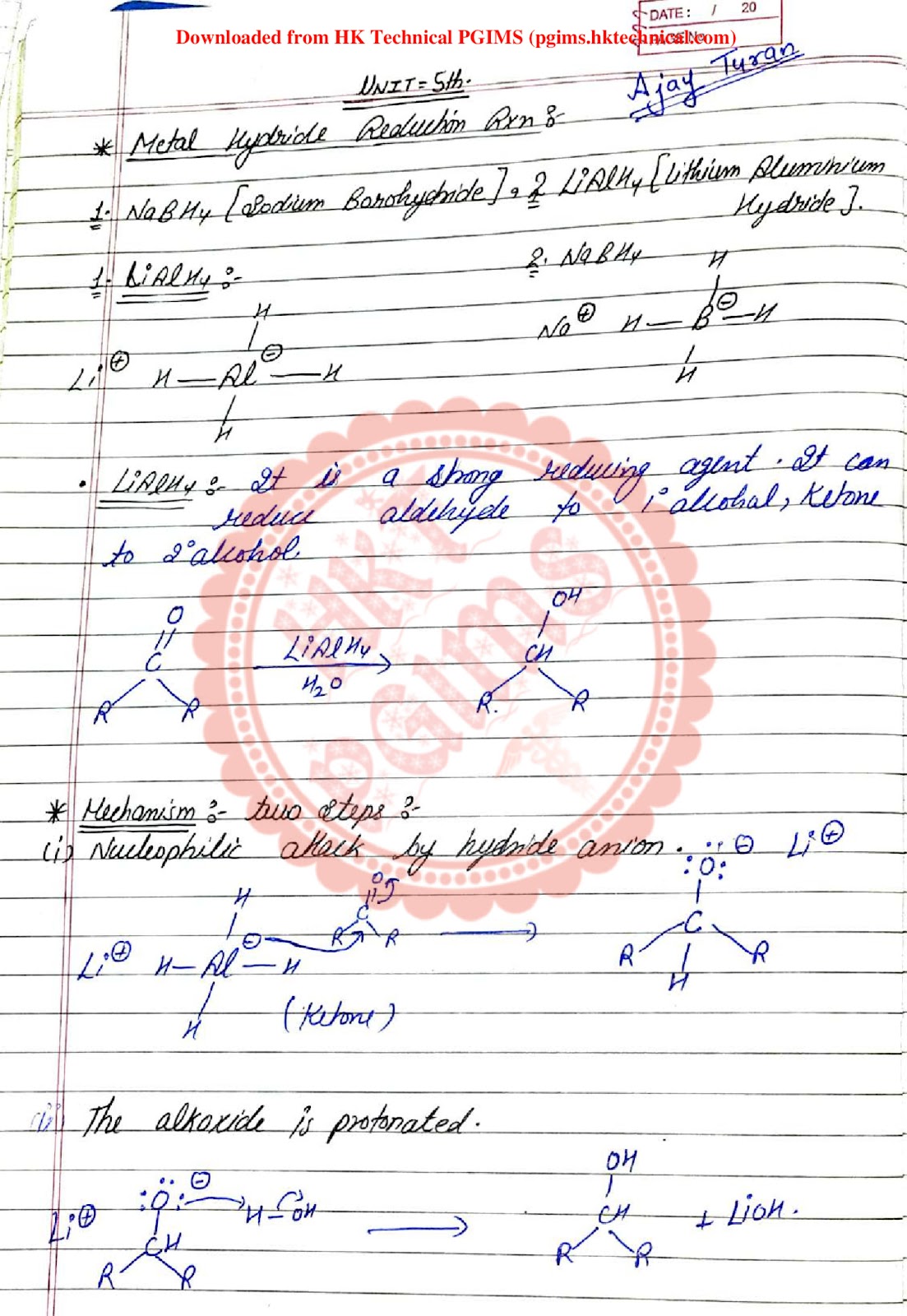 Organic Chemistry Unit 5 Download Notes Pdf Bpharmacy 4th Semester 2022