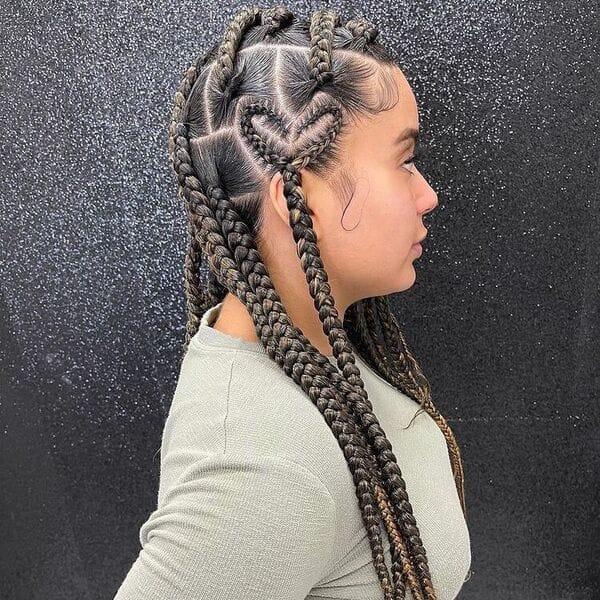 30 Cutest Knotless Braids With Heart Hairstyles Of 2023 Womanly And Modern