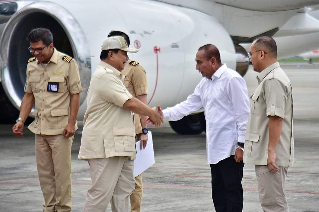 Gubsu Edy Rahmayadi Sambut Kunjungan Menhan Prabowo Subianto Di Sumut