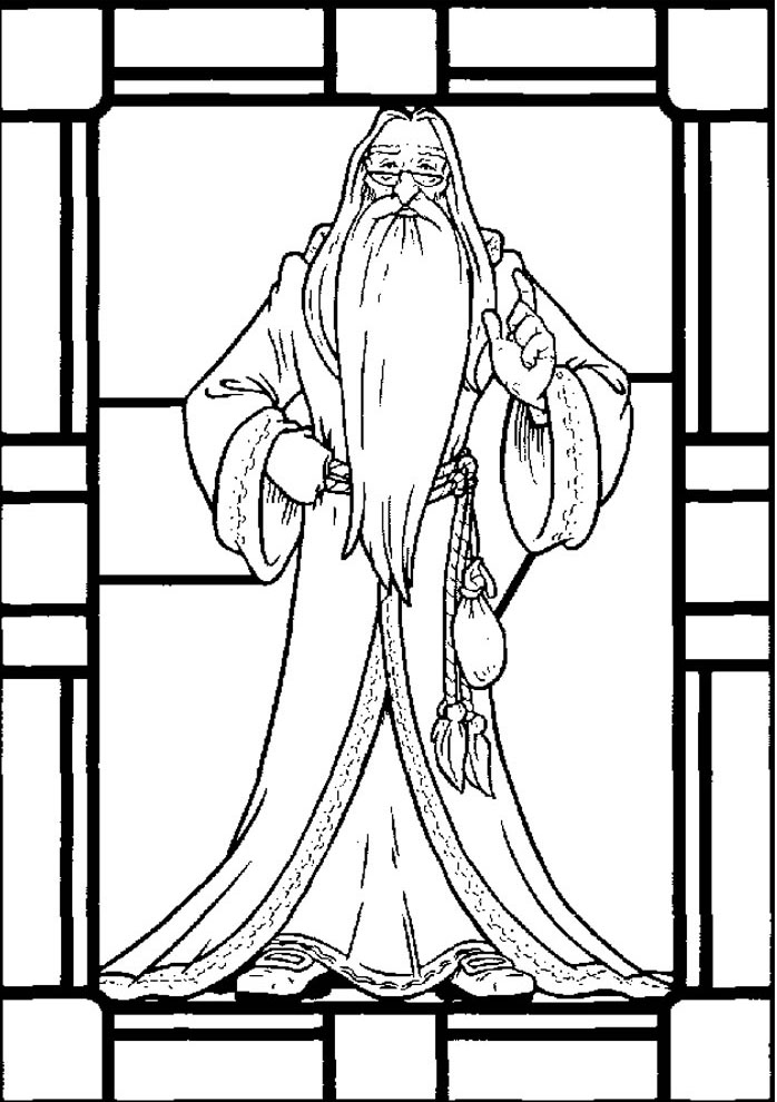 Harry Potter Coloring Page Dumbledore