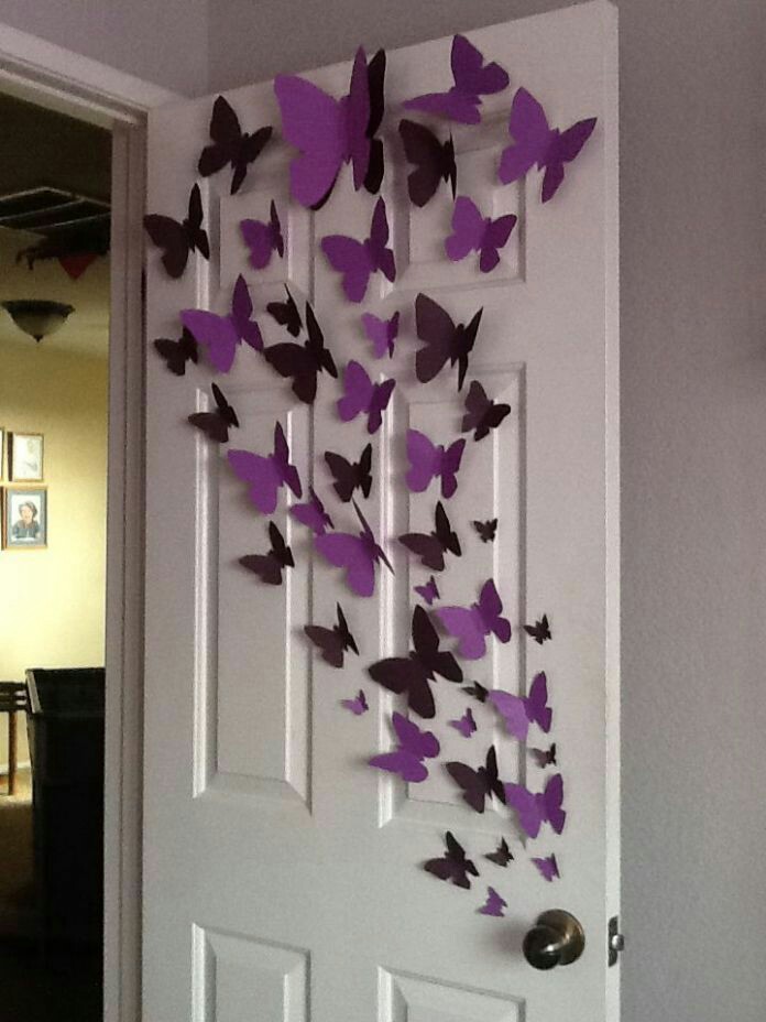 Crea En Un 2x3 Lindas Mariposas De Papel Para Decorar Paredes