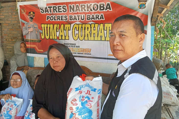 Cegah Peredaran Narkoba Satres Narkoba Polres Batu Bara Gelar Jumat Curhat