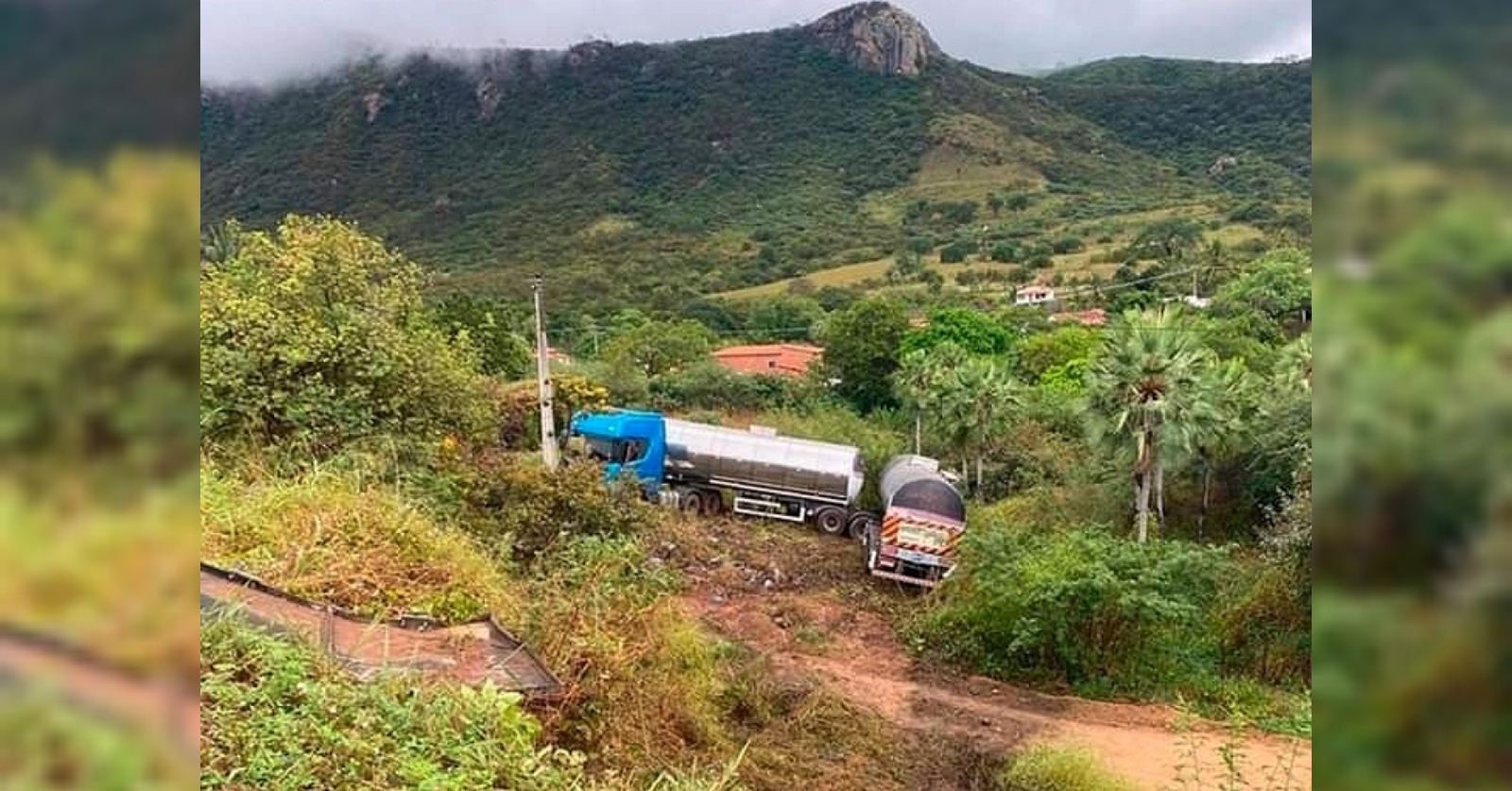 Carreta Sai Da Pista E Cai Em Pequena Ribanceira Na Br 222 Em Itapajé