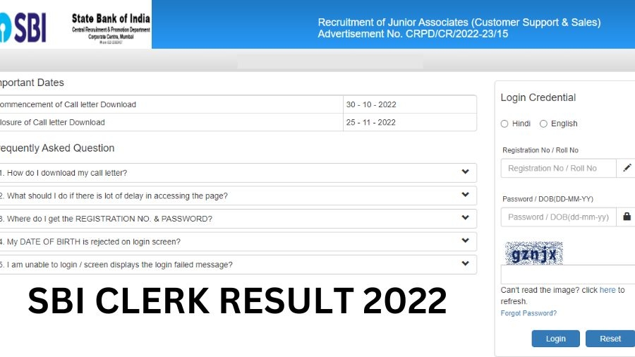 Sbi Clerk Prelims 2022 Result Declared Check Result And Cut Off Result