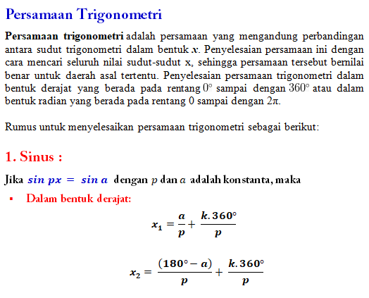 Parulian Simorangkir Persamaan Trigonometri Cosinus Dan Sinus Part 1