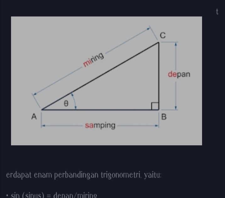 Perbandingan Trigonometri Pada Segitiga Siku Siku