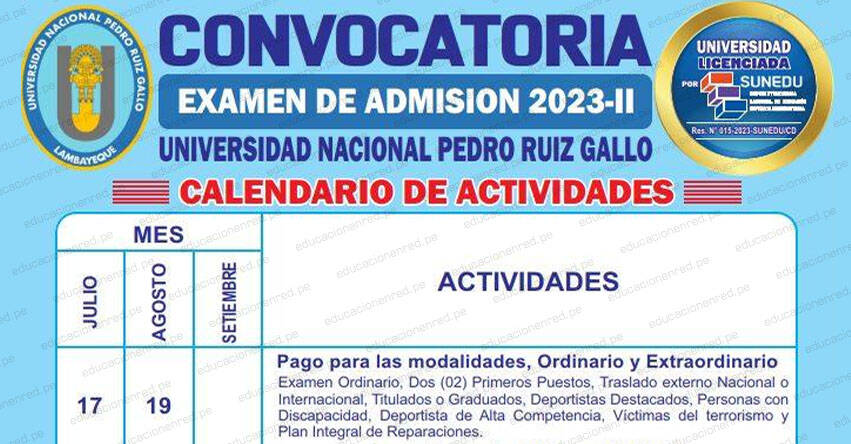 Unprg Inicia Proceso Para Examen De Admisión 2023 2 Con 1386 Vacantes