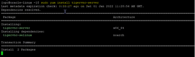 How To Install Tiger Vnc Server Gui In Oracle Cloud Linux Tech4learners