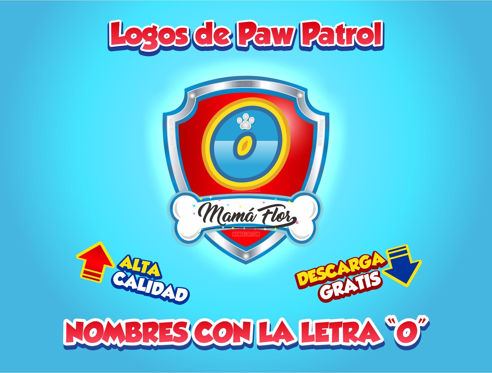 Paw Patrol Nombres De Niño Con La Letra O