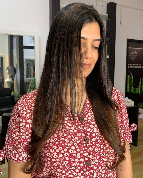 Mumbai Techies Mid Back Length Hair Cut With Coloring Combination