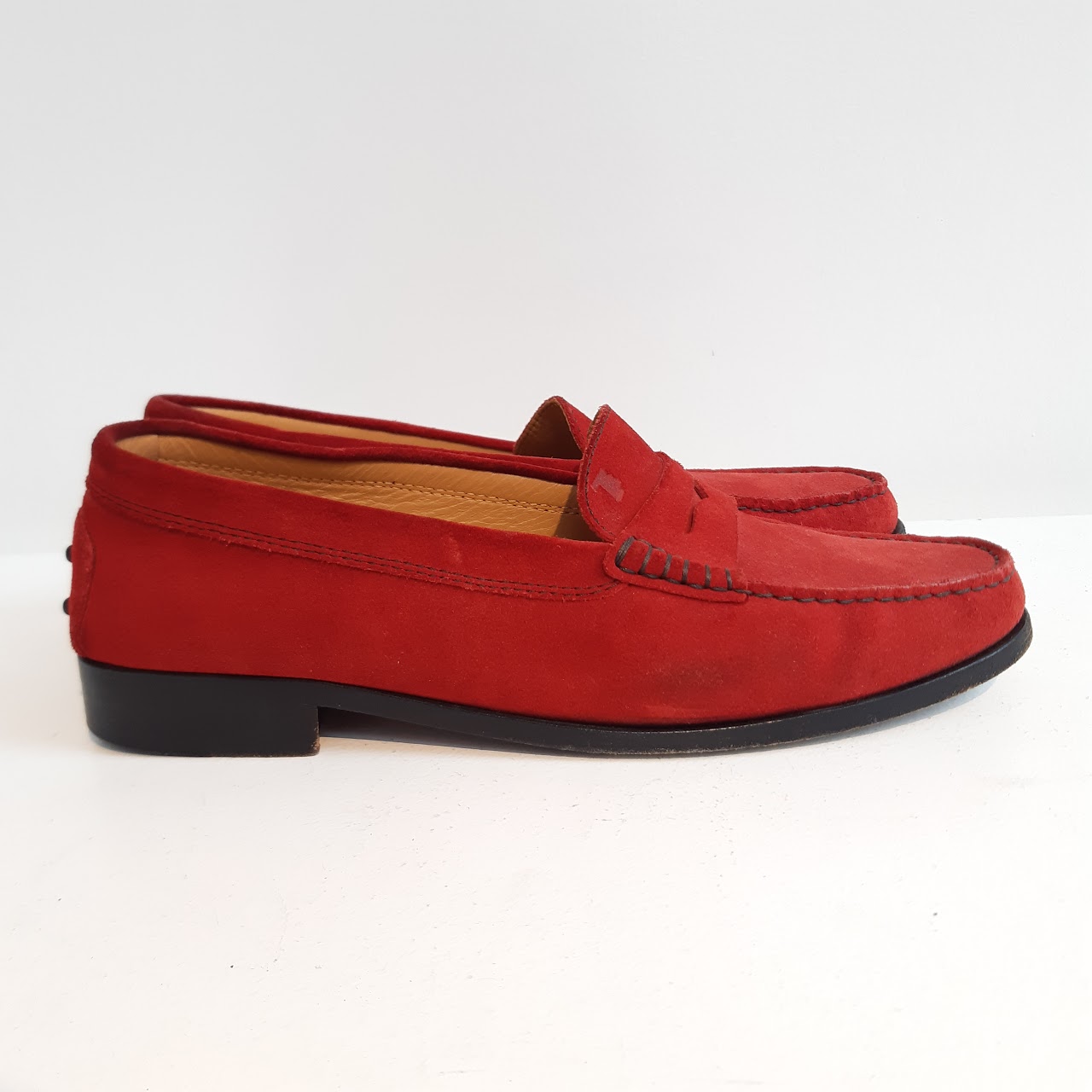 Tods Red Suede Driving Mocs