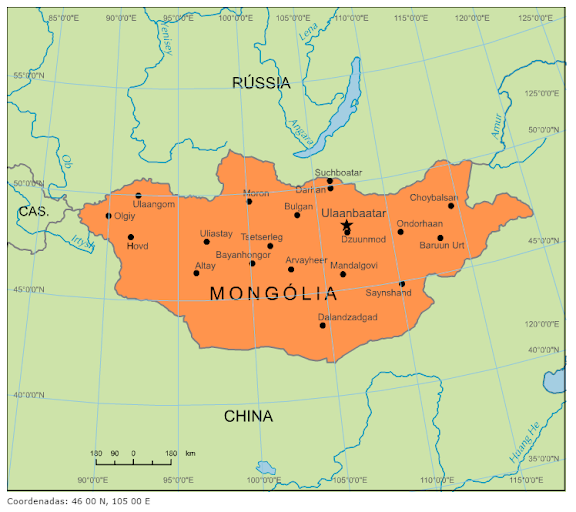 Blog De Geografia Mapa Da Mongólia