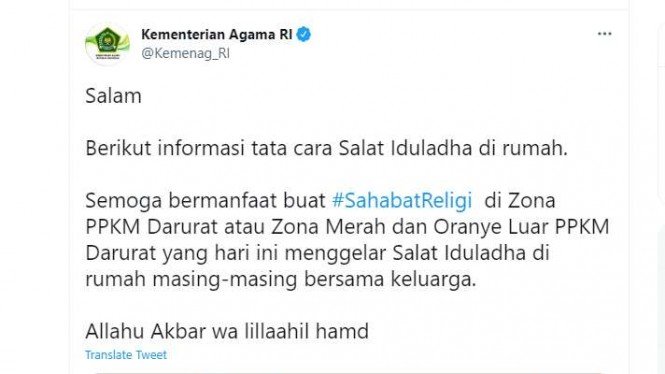 Cuma Tulis Salam Netizen Sindir Kemenag Tak Ucap Assalamualikum