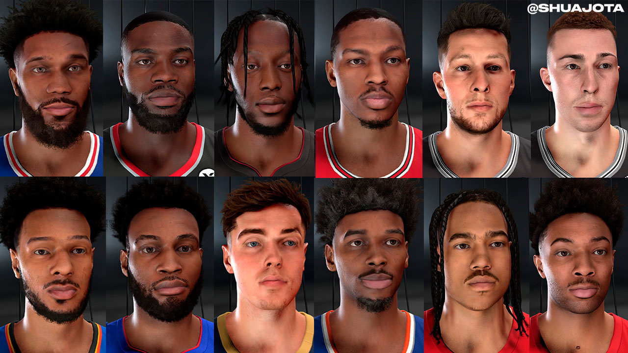 Nba K Missing Face Scans Aio Cyberface Pack By Shuajota Shuajota Hot