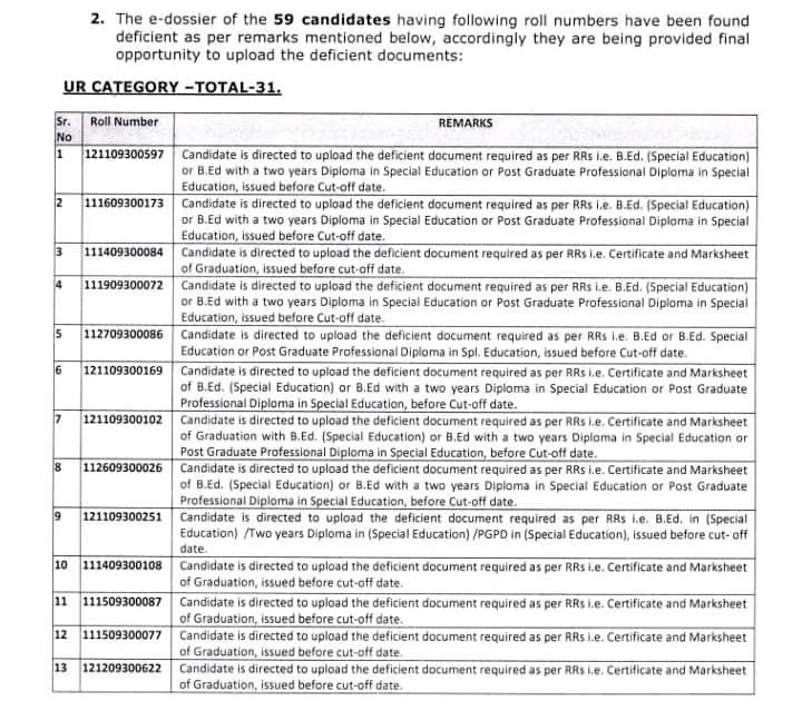 Delhi Subordinate Service Selection Board Notice