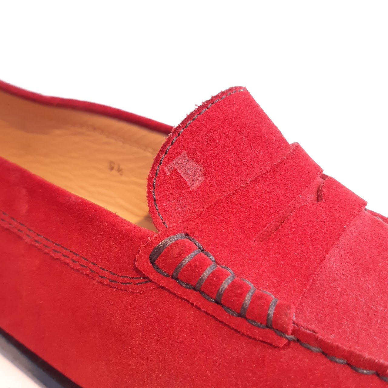 Tods Red Suede Driving Mocs