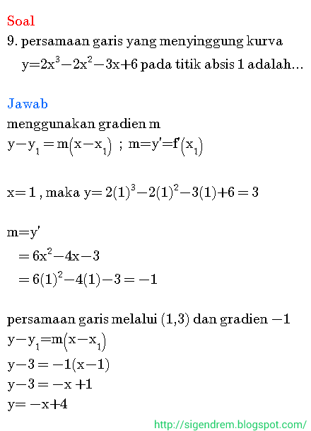 5 Contoh Soal Turunan Fungsi Contoh Soal Dan Pembahasan