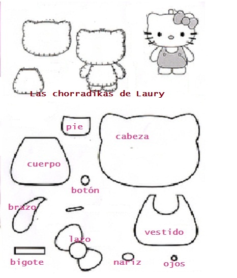 Plantilla Hello Kitty Goma Eva Imagui