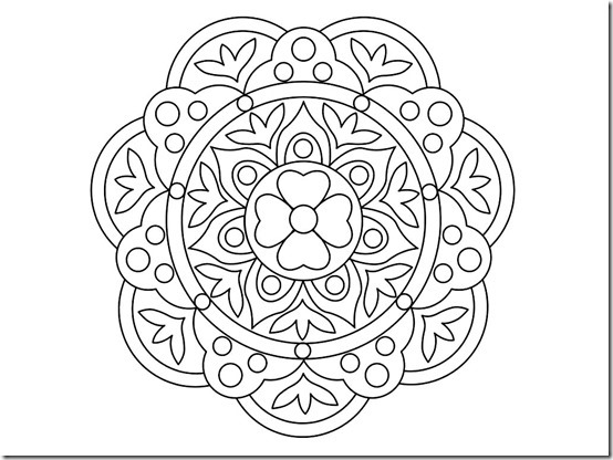 Dibujos Para Colorear De Rangoli Mandalas Colorear Tus Dibujos