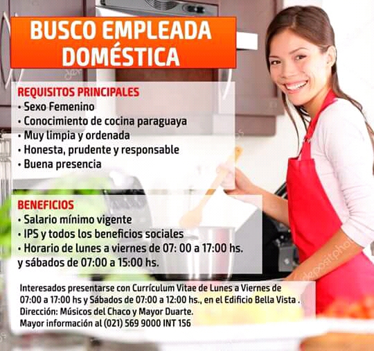 Se Busca Empleada DomÉstica Bolsa De Trabajo Paraguay Empleos