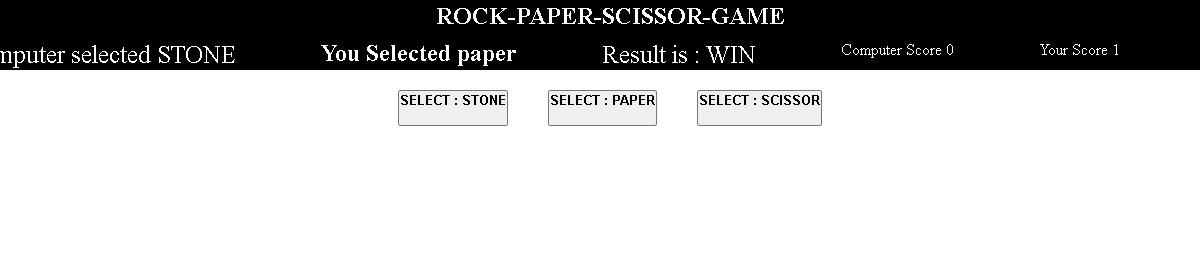 Rock Paper Scissor Game In Pure Javascript