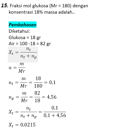 Soal Dan Pembahasan Sifat Koligatif Larutan Terlengkap Soalskul