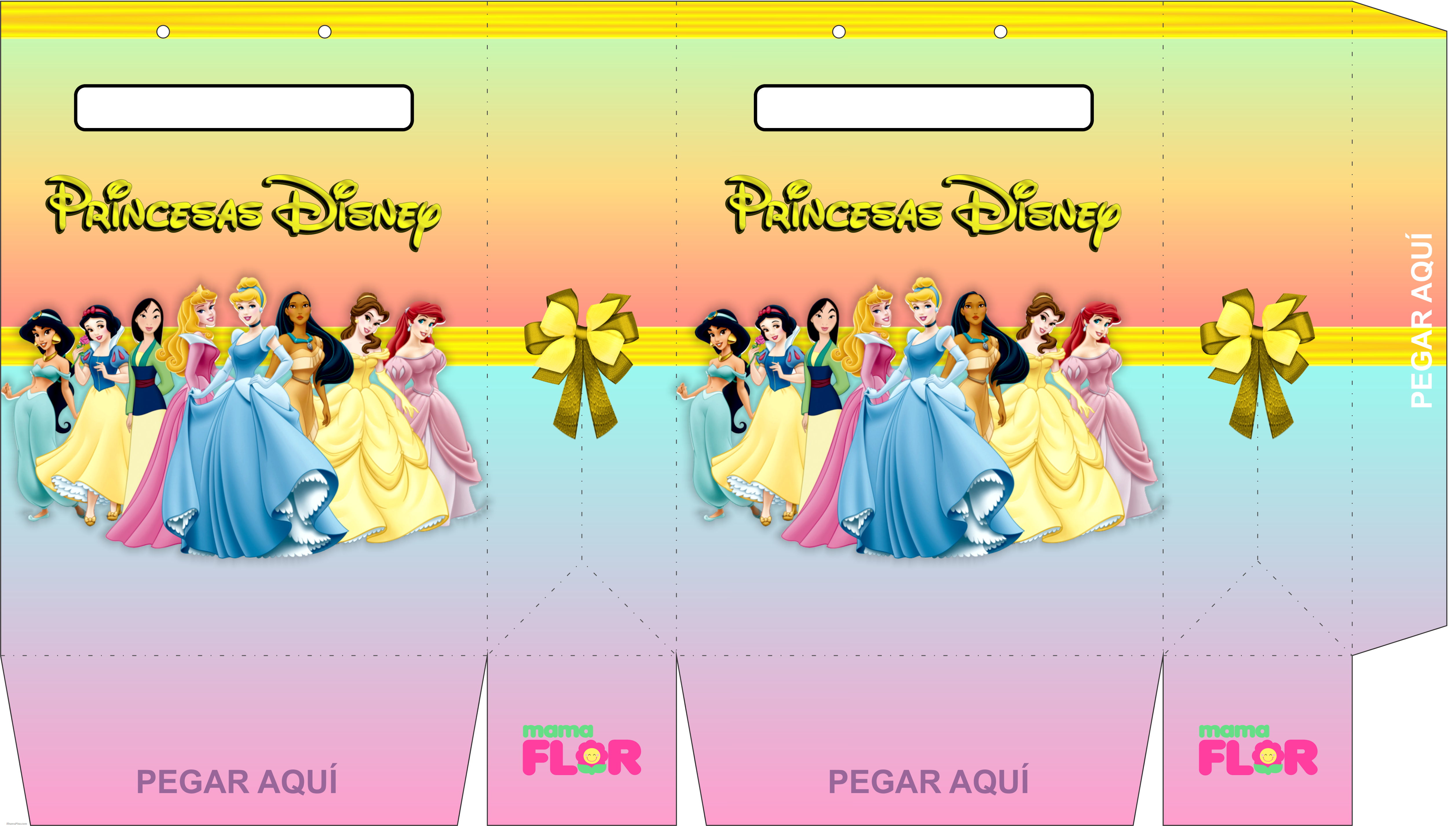 Caja Sorpresa Para Fiesta De Las Princesas Disney Gratis Para