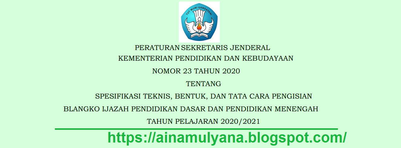 Juknis Pengisian Blangko Ijazah Sd Smp Sma Smk Tahun 2021 Tahun