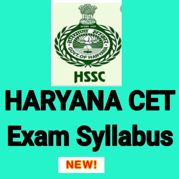 Haryana Cet Syllabus 2023 Hssc Cet Exam Syllabus Pdf Download