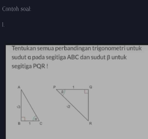 Perbandingan Trigonometri Pada Segitiga Siku Siku