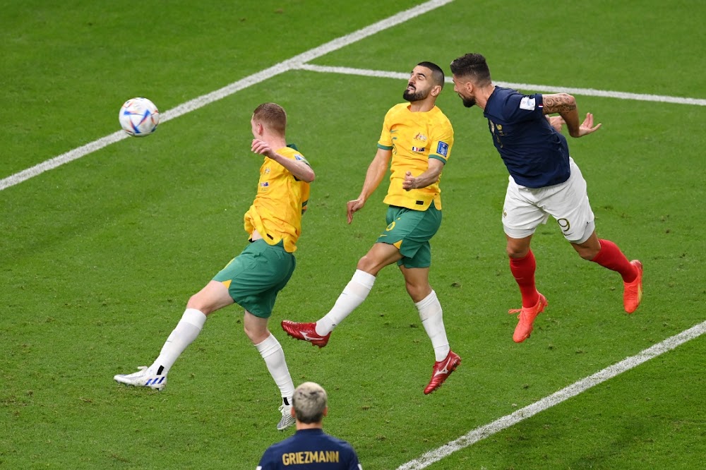 Giroud Double Equals Record As Holders France Crush Australia