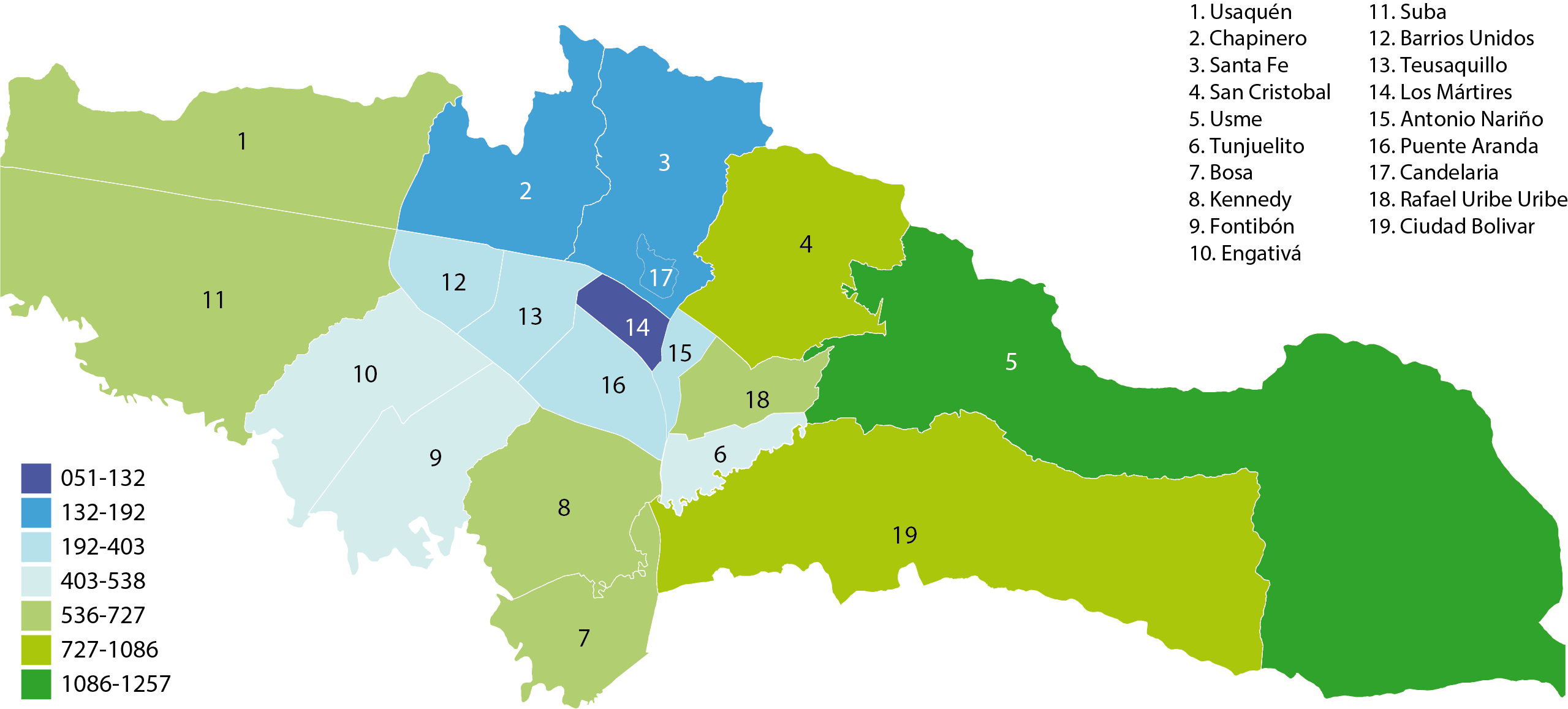 Localidades De Bogota Mapa De Bogota Con Sus Localidades Y Nombres