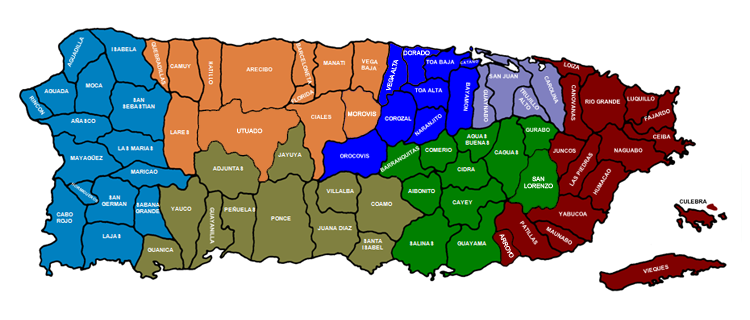 Mapa Politico De Puerto Rico Con Sus Pueblos 104346 Mapa Politico De